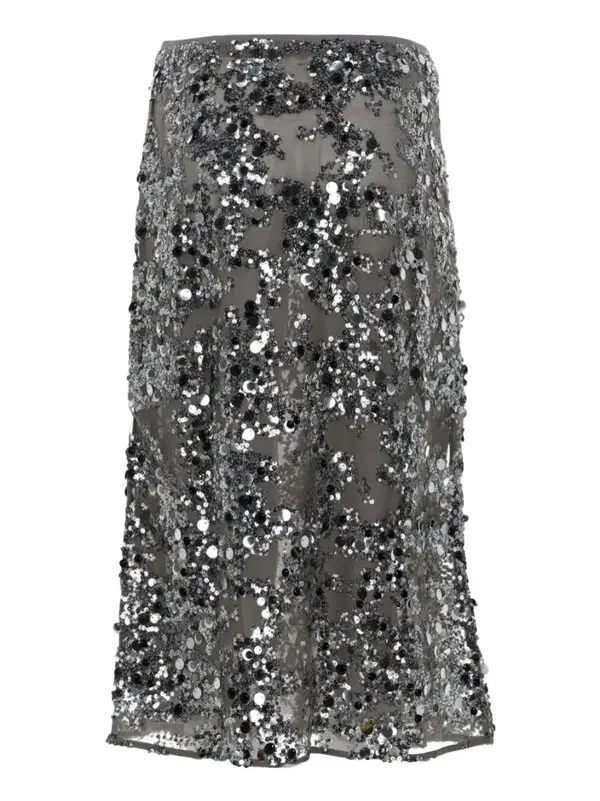 Baum Und Pferdgarten Sequin Midi Skirt - Black