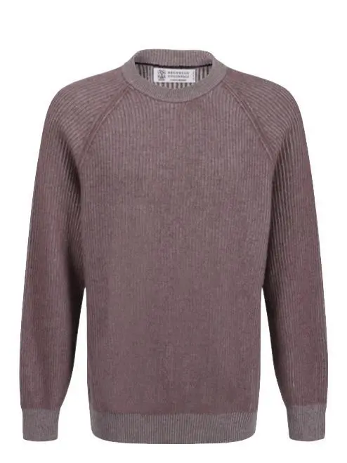 Brunello Cucinelli Ribbed Knit Sweater - Gray