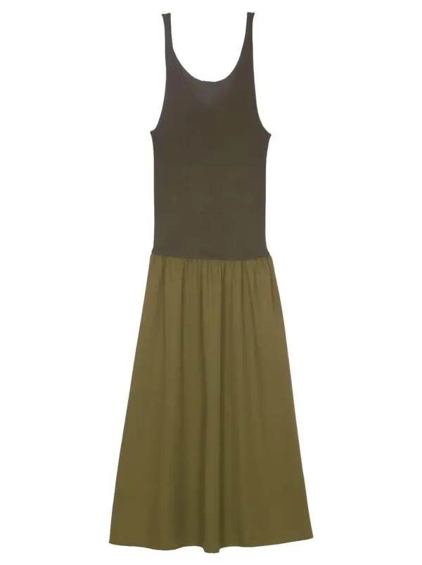 THE FRANKIE SHOP Iliya Drop-waist Maxi Dress - Olive