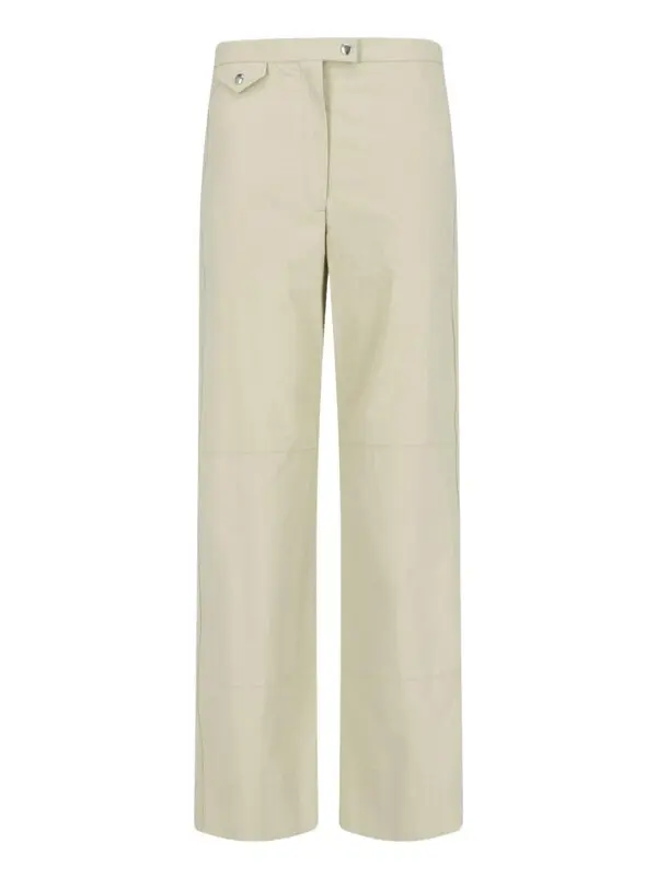 Calvin Klein Zip-hem Wide-leg Pants - Nude