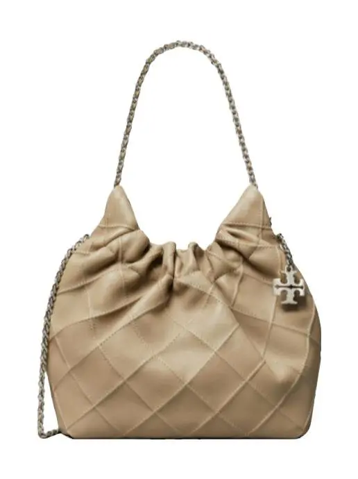 Tory Burch Fleming Soft Hobo Bag - Soft Cement