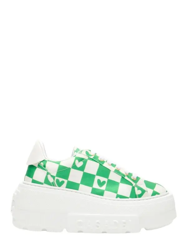 Casadei Nexus Love Chess Low-top Platform Sneakers - Green