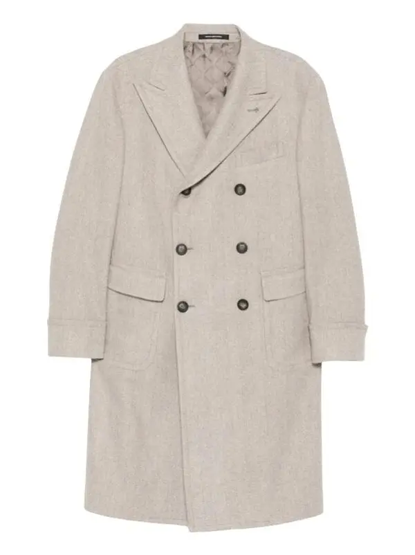 Tagliatore Long-sleeved Coat - Light Grey