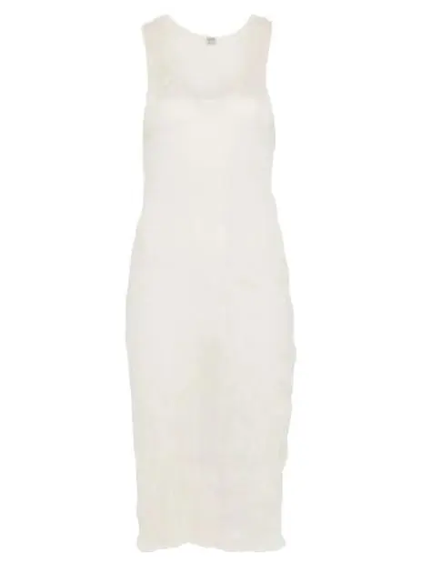 TOTEME Crinkled Midi Dress - Neutral Color