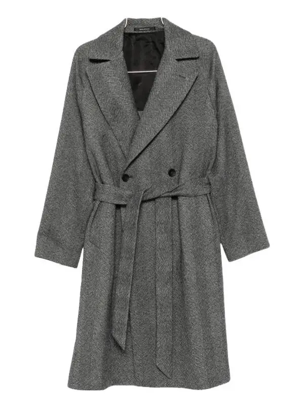 Tagliatore Double-breasted Herringbone Coat - Gray