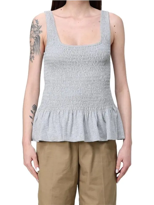 Dries Van Noten Square Neck Pleated Vest - Multicolor