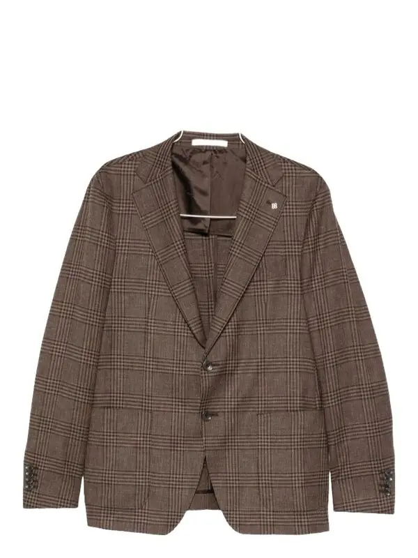 Tagliatore Long-sleeved Suit Jacket - Brown