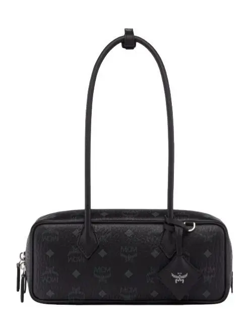 Mcm Visetos Shoulder Bag - Black