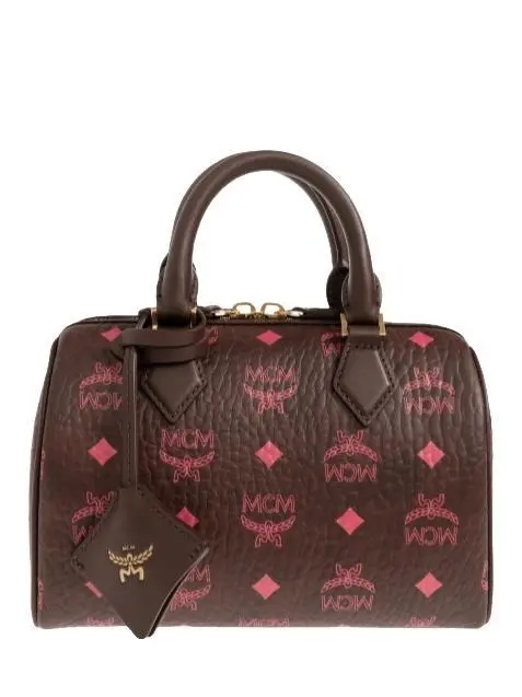 Mcm Ella Double Handle Handbag - Brown