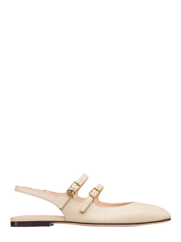 Dior Cherie Slingback Flat With Cd Buckle - Light Biscuit