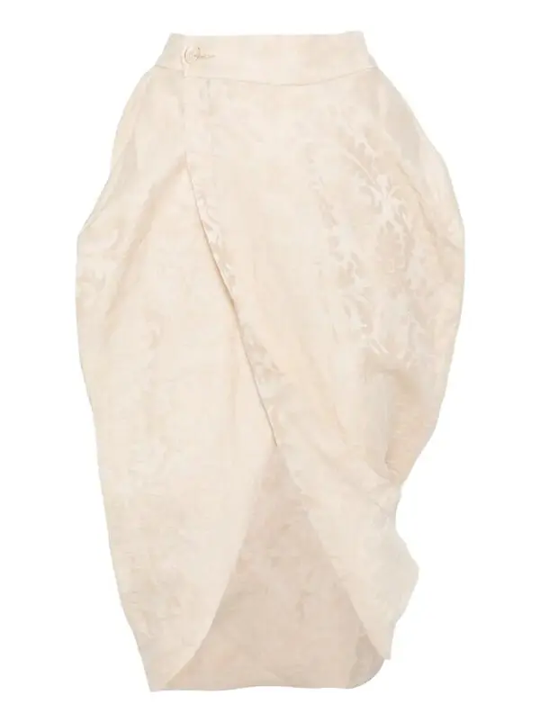 UMA WANG Cross Skirt With Asymmetrical Hem - Nude
