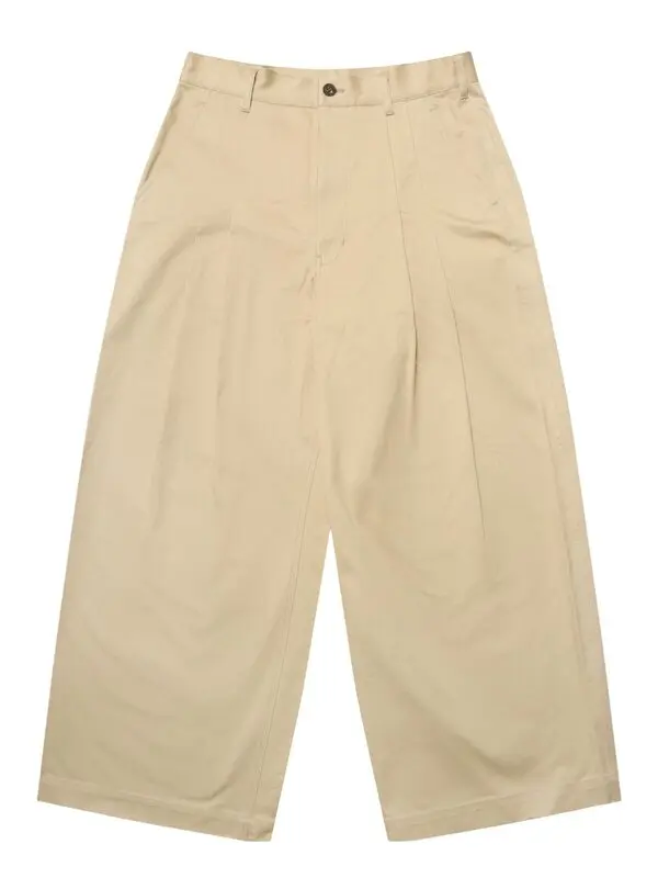 Comme Des Garçons Pleated Trousers With Belt Loops - Nude