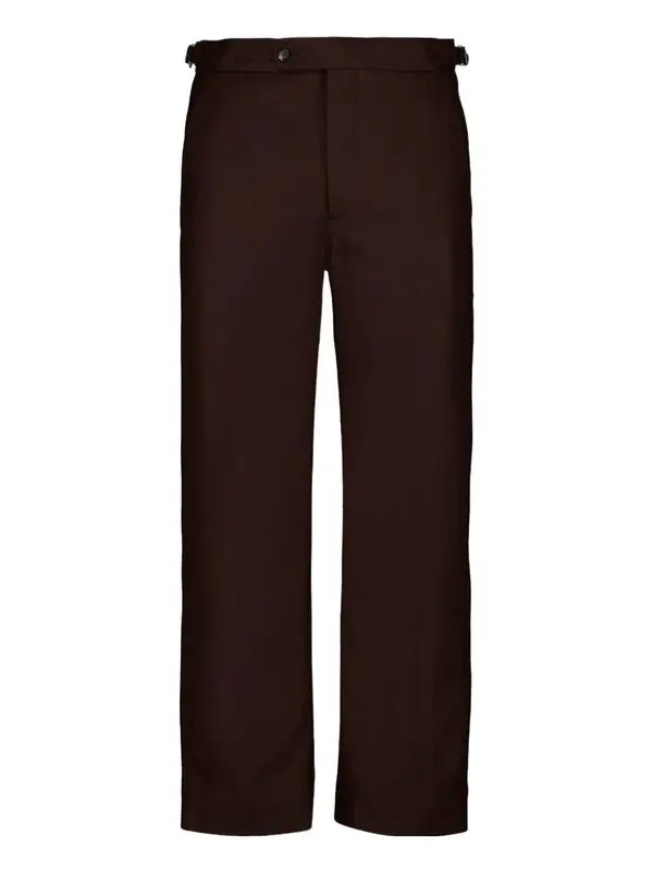 BODE Side-button Wool Casual Pants - Black