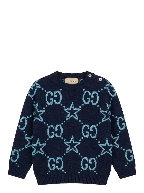 Gucci Gg Star Wool Jumper - Black