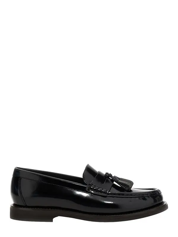 Brunello Cucinelli Monile Tassel Loafers - Black