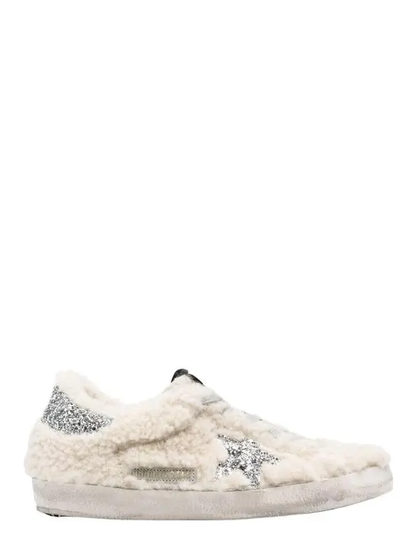 GOLDEN GOOSE Super-star Embellished Sneakers - White