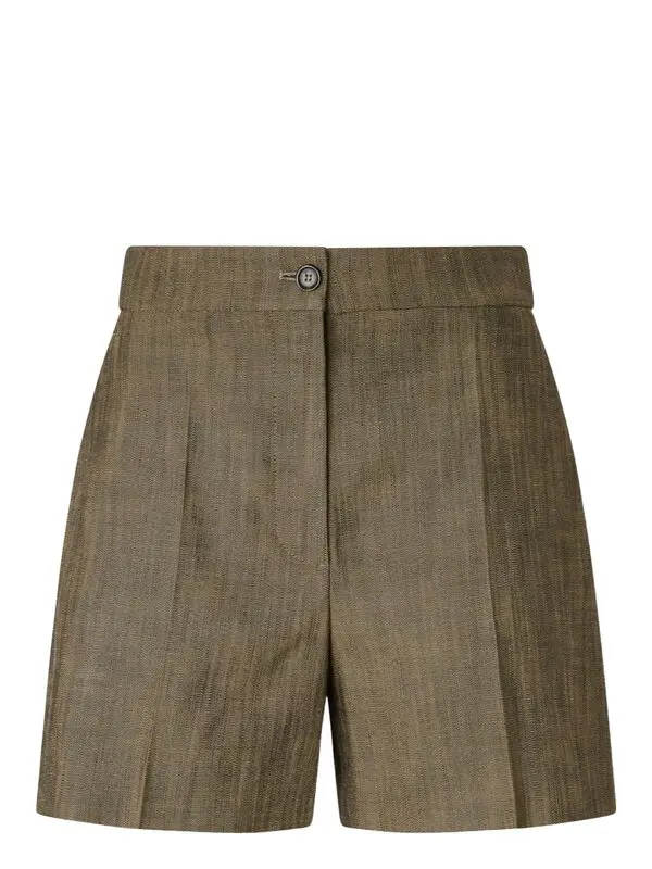 Pinko Pleated Detail Tailored Shorts - Green