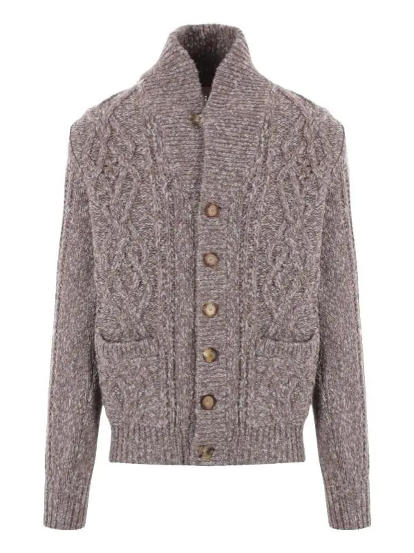 Brunello Cucinelli Cable-knitted Button-up Cardigan - Brown