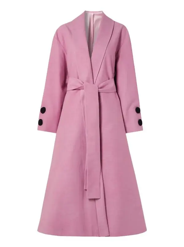 THE ROW Gina Silk Coat - Pink