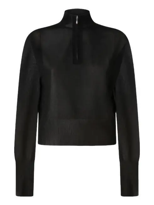 Pinko X Patrick Mcdowell Half-zip Blouse - Black