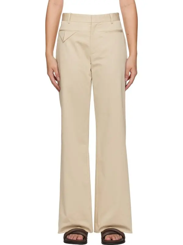 ST. AGNI Beige Origami Pocket Trousers - Nude