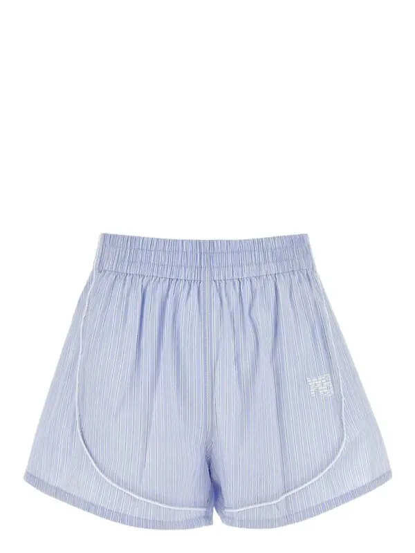 Alexander Wang Piping Track Shorts - Light Blue