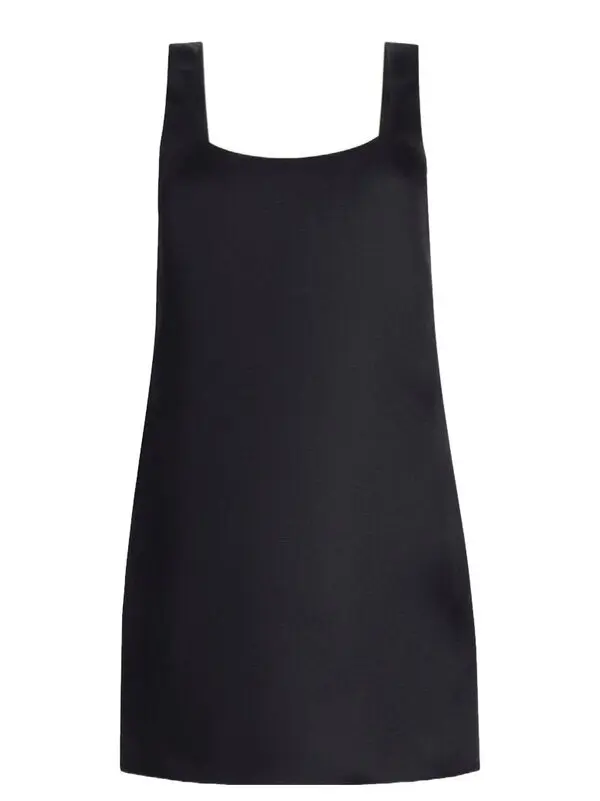Khaite Sleeveless Satin Dress - Black
