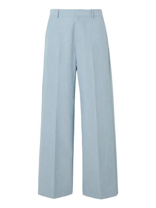 ST. AGNI Wide Leg Casual Pants - Stone Blue