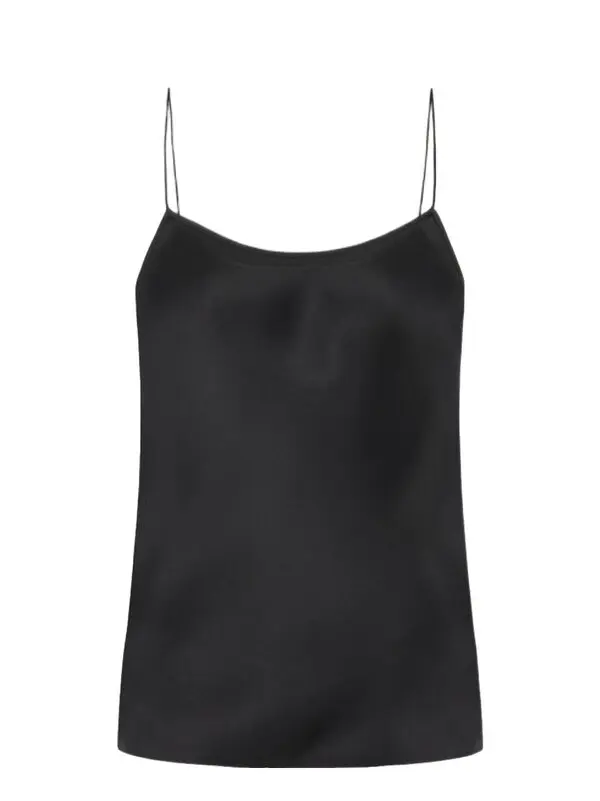THE ROW Square-neck Silk Camisole - Black