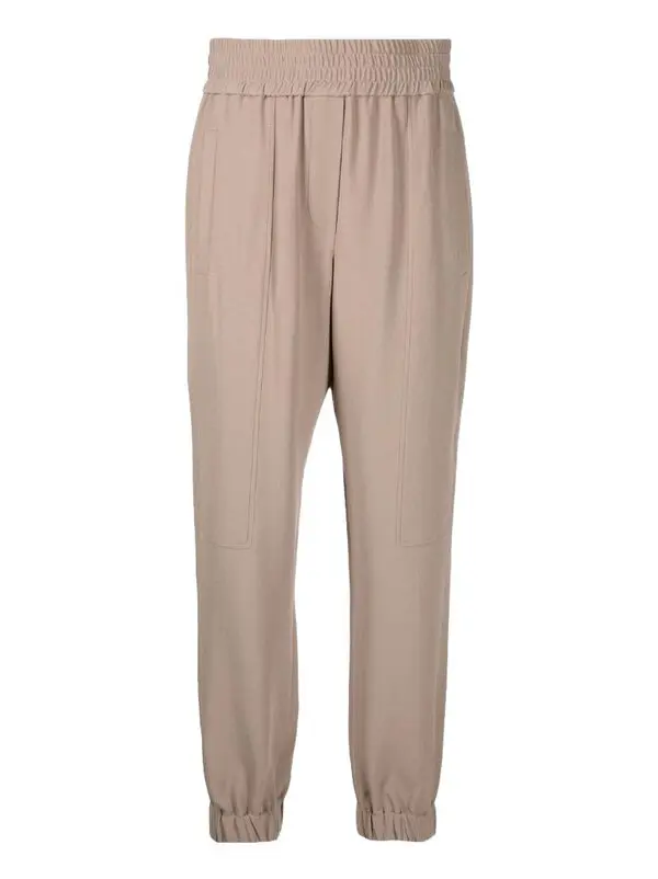 Brunello Cucinelli Mid-rise Tapered Trousers - Nude