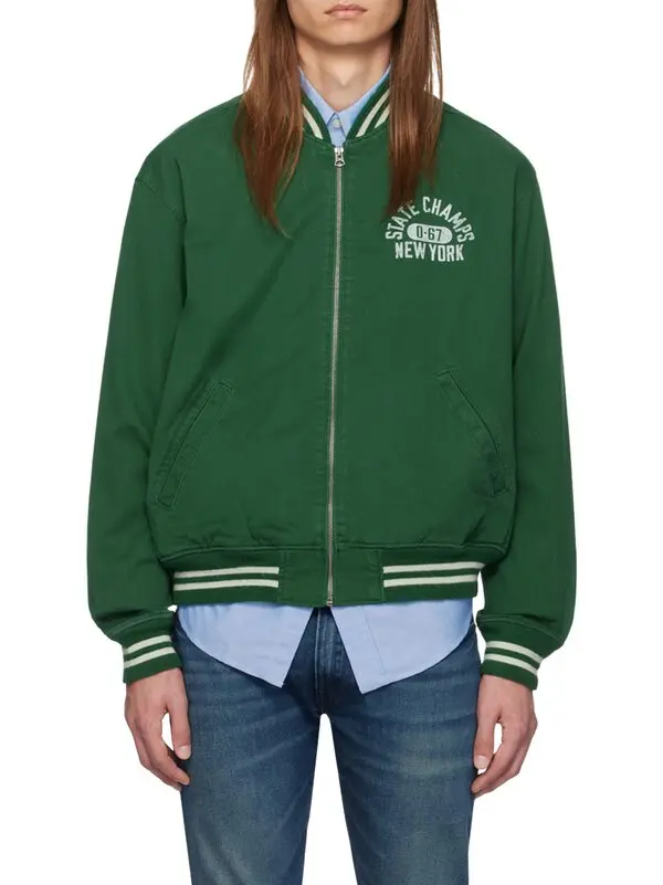 Polo Ralph Lauren Varsity Cotton Bomber Jacket - New Forest
