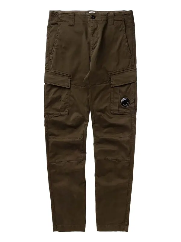 C.P. COMPANY Lens-detailed Tapered-leg Cargo Pants - Black