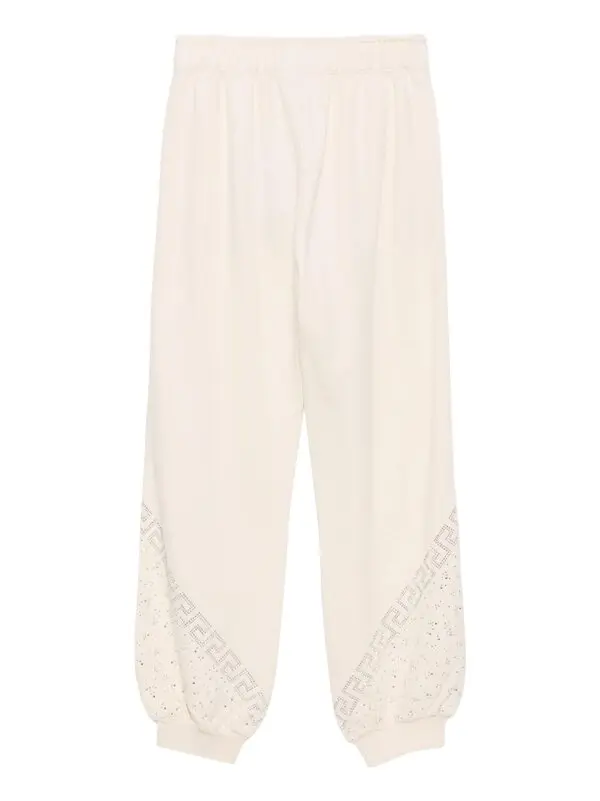 Versace Greca Embroidered Track Pants - White