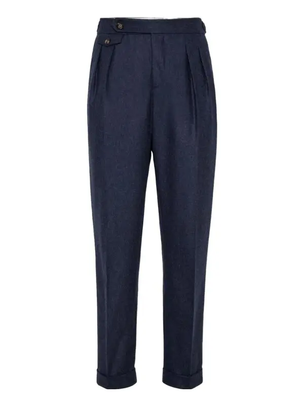 Brunello Cucinelli Pleated Tailored Trousers - Blue