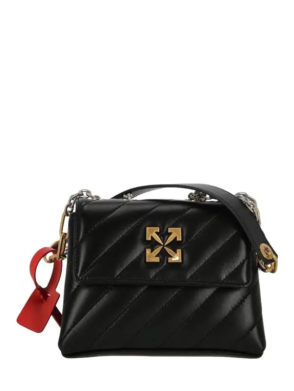 Off-White Logo Quilted Shoulder Bag - Black