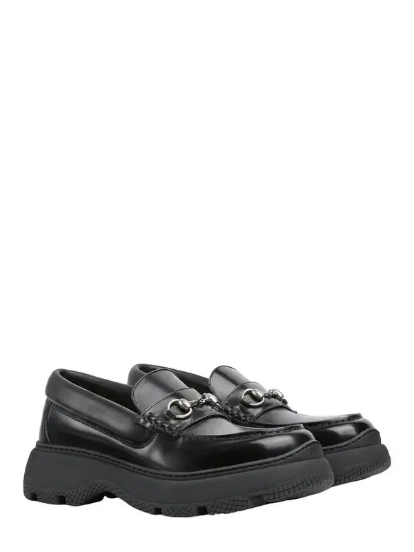 Gucci Horsebit Leather Loafers - Black