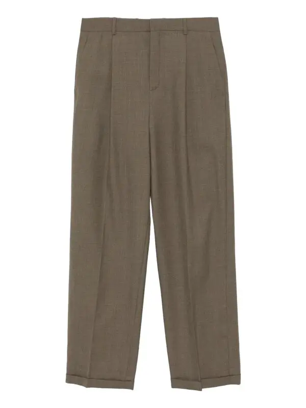 Saint Laurent Tailored Straight Leg Pants - Earth Brown