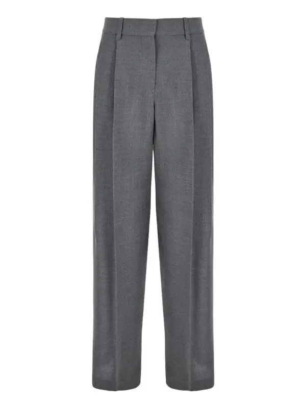 Brunello Cucinelli High-waist Pleated Trousers - Grey