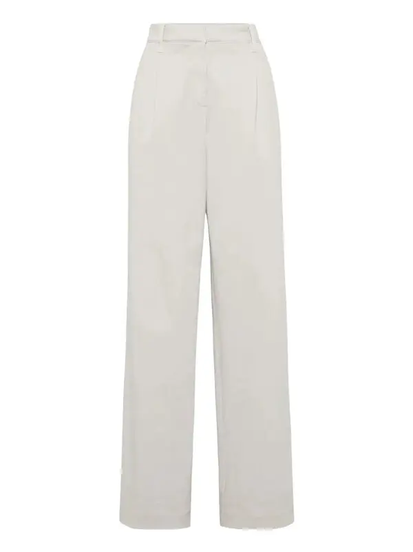 Brunello Cucinelli Embellished Loose Fit Jeans - White