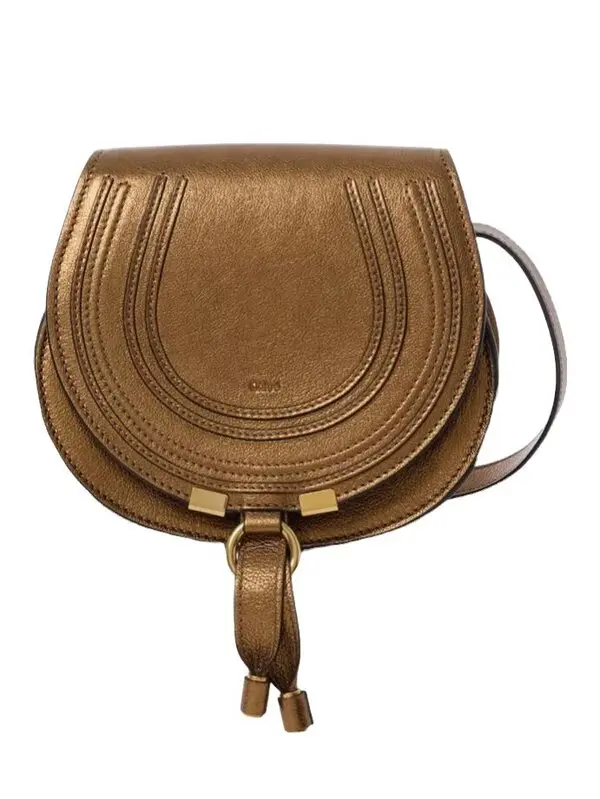 Chloé Small Marcie Leather Shoulder Bag - Golden Brown