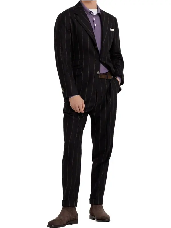 Brunello Cucinelli Wool Suit Coat - Black