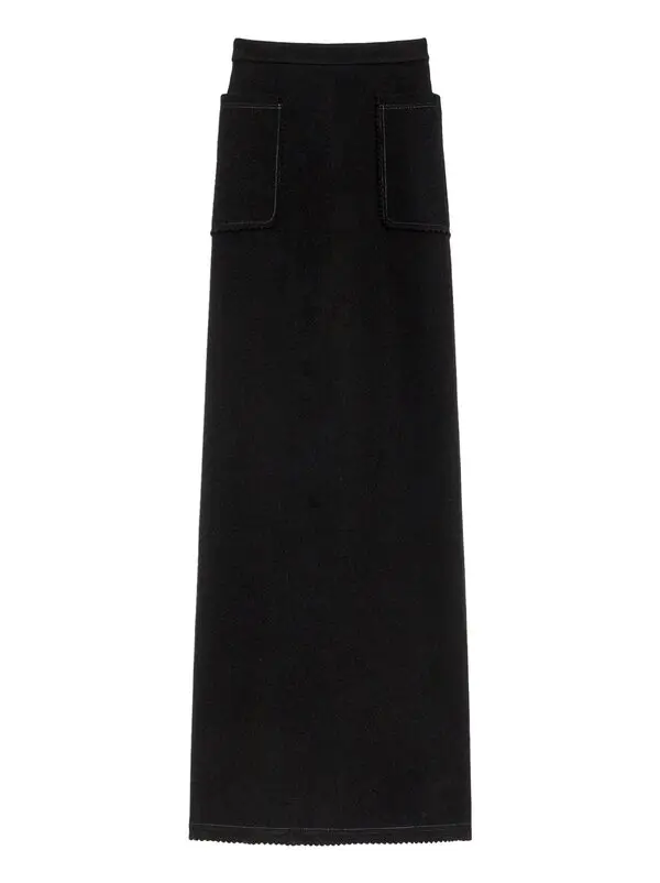 Max Mara Maxi Skirt With Flap Pockets - Black