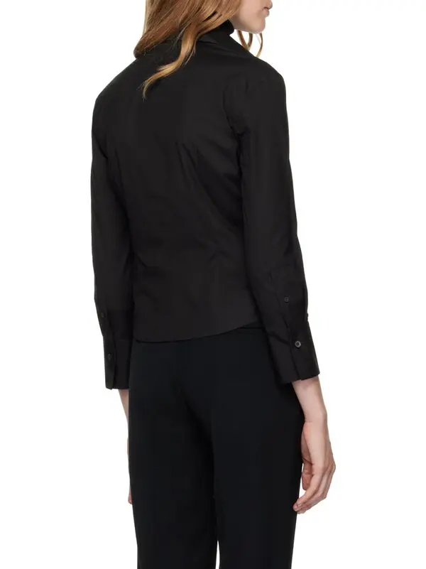 THE ROW Long Sleeve Lapel Shirt - Black