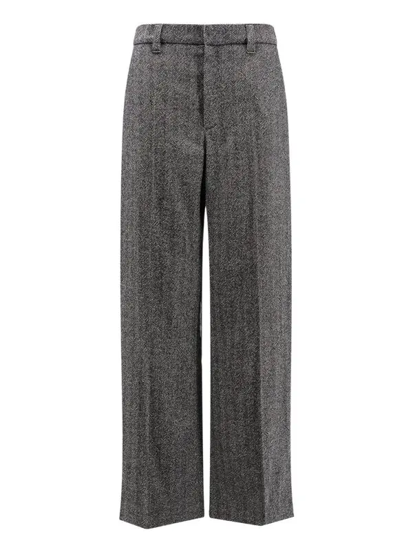 Brunello Cucinelli Straight Leg Herringbone Trousers - No