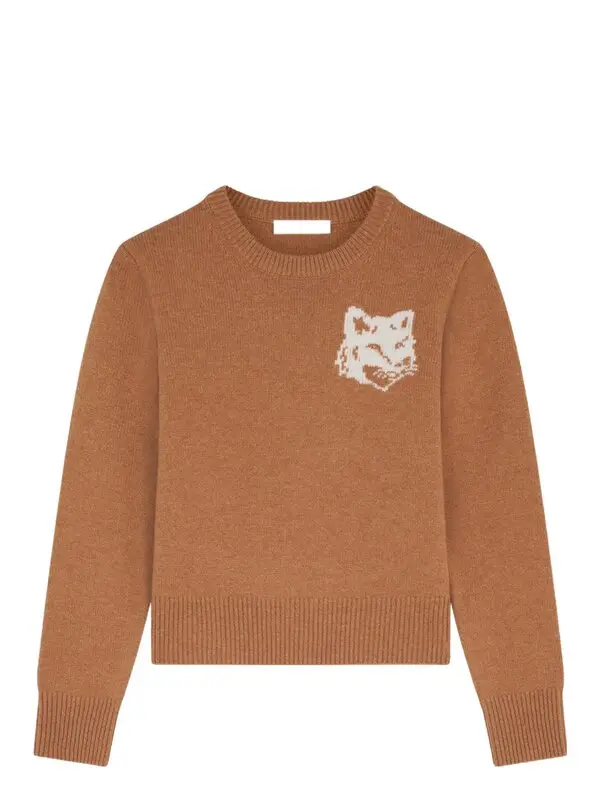 Maison Kitsuné Fox Head Intarsia Jumper - Sequoia