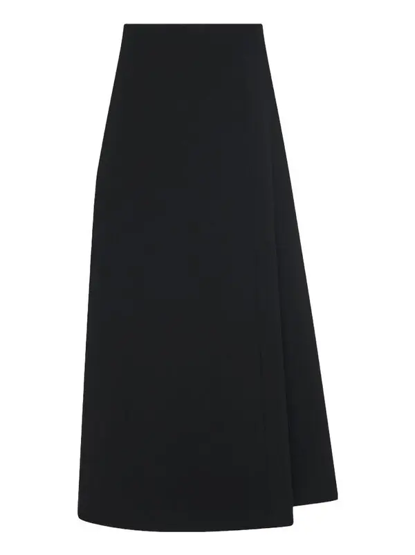 THE ROW Flores Zipped Skirt - Black