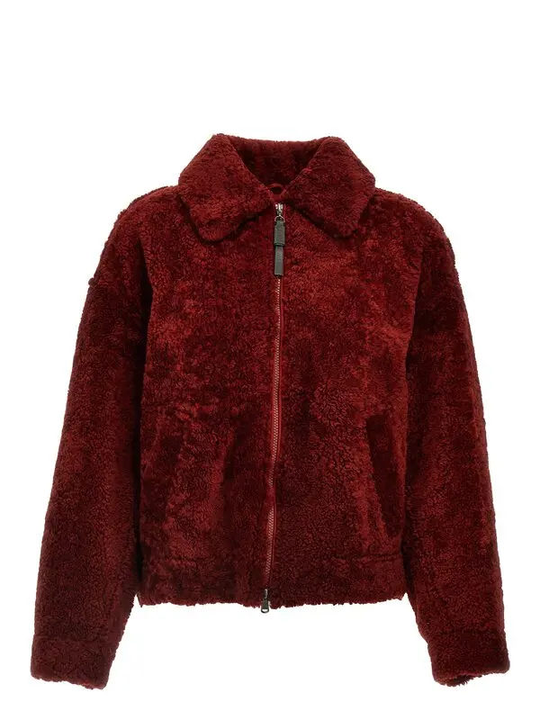 Brunello Cucinelli Monile Zipped Jacket - Ruby Colour