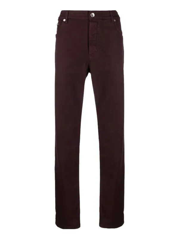 Brunello Cucinelli Straight-leg Jeans With Back Logo Patch - Black