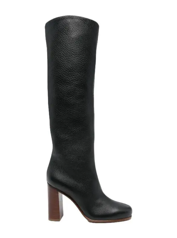 Khaite Willow Knee High Boots - Black