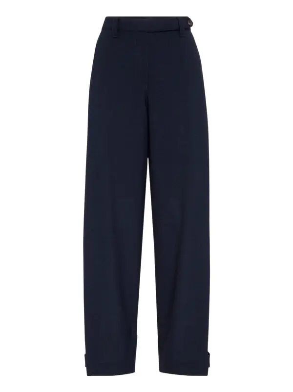 Brunello Cucinelli Dart Detailed Tailored Trousers - Blue